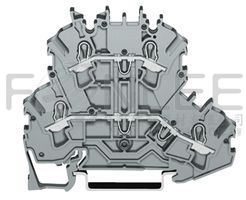 WAGO 2002-2201 雙層端子台 2.5mm 灰色-CPWA20022201-端子台/短路片