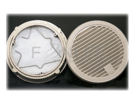 FU-9701A 圓型通風過濾網組 2½” Ø105-FU-9701B 圓型通風過濾網用防雨罩-FCFDC1FU9701A-FC