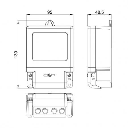 巧力 1Ø3W 10(50)A 110/220V BAW-2CBA-2入2出-HTCIBAW2CBA-電子式電表