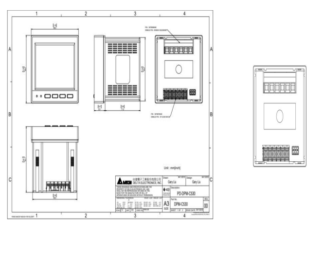 DELTA DPM-C501L DPM(LCD)4DI/2DO總THD-*總THD MAX/MIN計錄 總THD-HMDEDPM501L-多功能電表