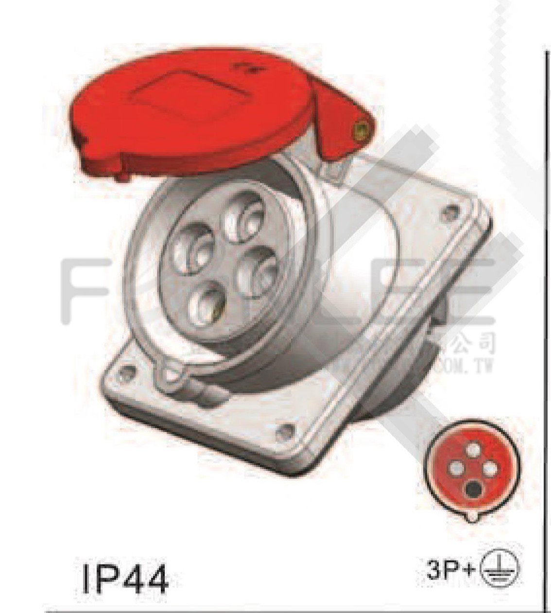 HAZEMEYER C425-6H 3P+E+N 32A/440插座-HAZEMEYER C425-6H 3P+E+N32A/415V 埋入 ...