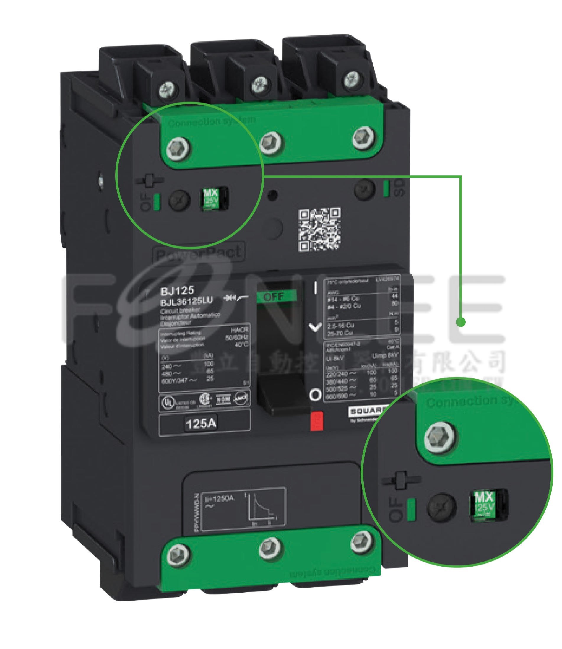 適貴地無熔絲開關 HJL36060 3P60A 65KA-N1SDHJL36060-無熔線斷路器-125AF以下