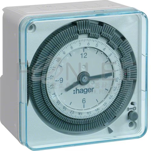 Hager 定時器 EH-710 1C/24H(10M) 230V-(法)24H電驛 EH-710-T2HAEH710-24H/7 天 TIMER