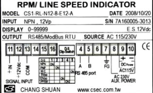 ADTEK CS1-RL-N12-8-E12-A 轉速錶-IP:NPN，12Vp(EXCIT 12V)IP2:D OP1:OP2:OP3 ...