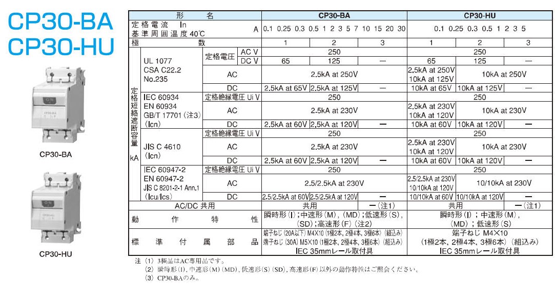 三菱迴路保護器CP30-BA 1P 1-M3A-三菱迴路保護器 CP30--N9SLCP30BA1P03-迴路保護器