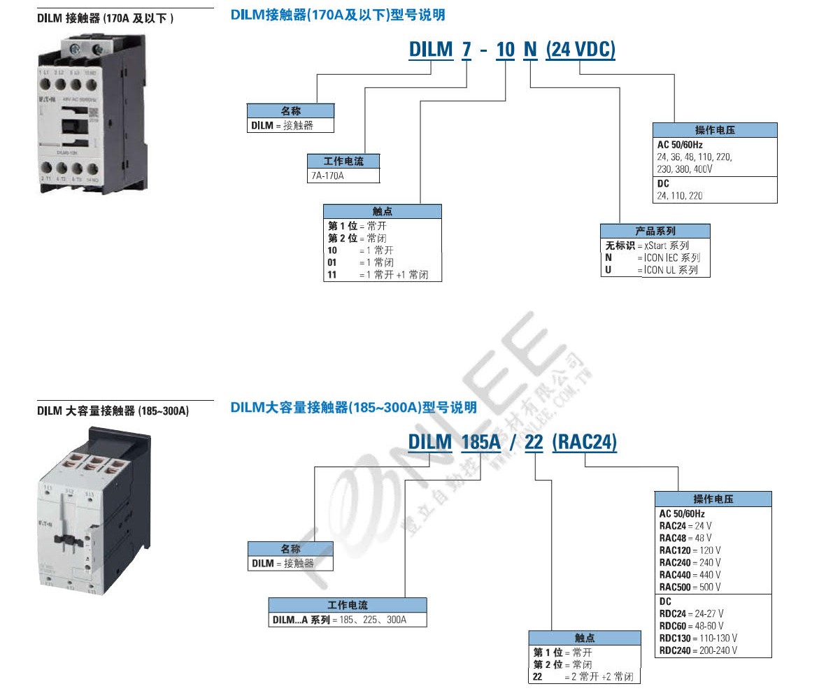 EATON 接觸器17A/1a/24VDC DILM17-10-EATON MC 17A/1a/24VDCDILM17-10 24RDC1130729043-M0EADILM1710-接觸器
