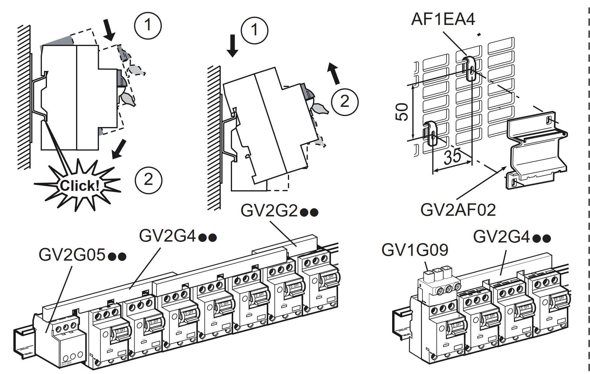 TeSys LinergyFT 3P/54母線63A GV2G354-3 TAP OFFS BUSBAR GV2 63A 54MM PITCH ...